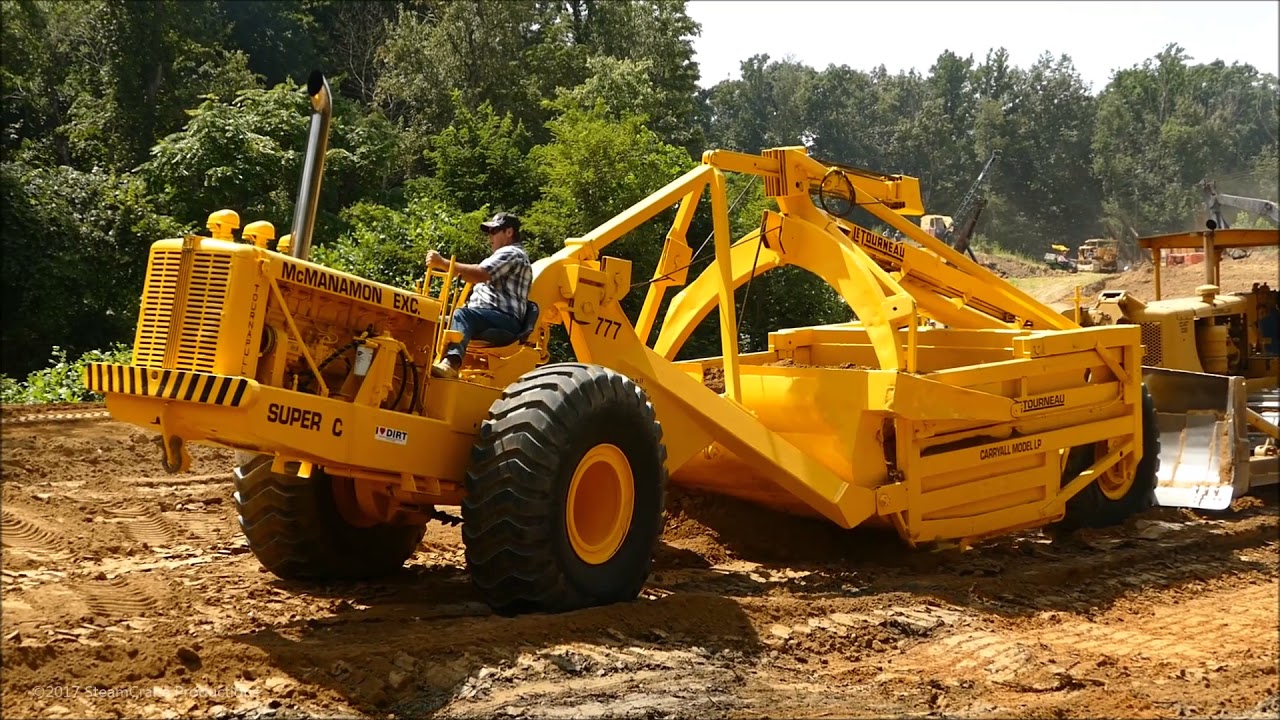 Pushloading Scrapers at Brownsville - Part 2 - August 2017 - YouTube