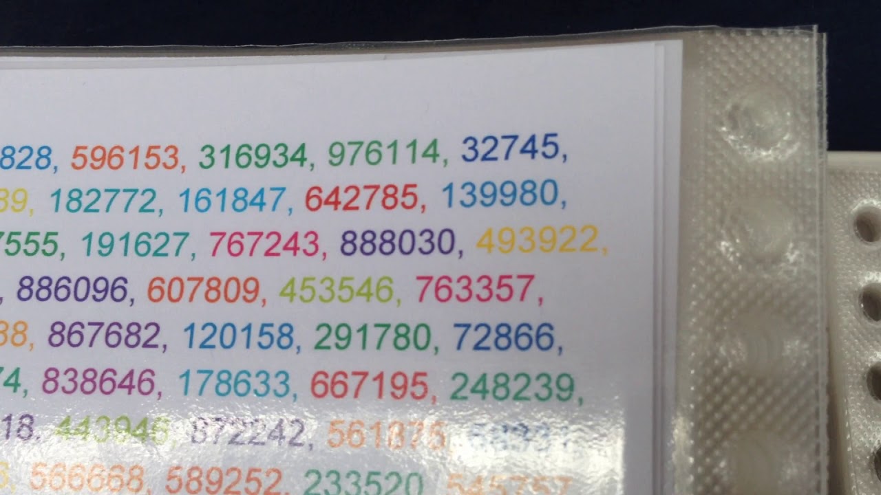 Random Coloured Numbers pages 281-290 - YouTube
