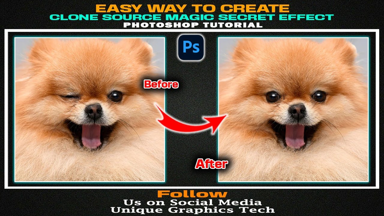 Easy Way to Change Clone Source Magic Secret Effect in Photoshop ll An Amazing Tutorials II ...