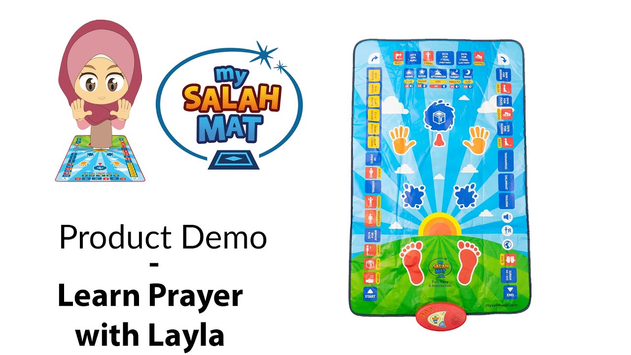 Layla Teaches you to pray 🤲🏽 | Learn with Layla | My Salah Mat Demo ...