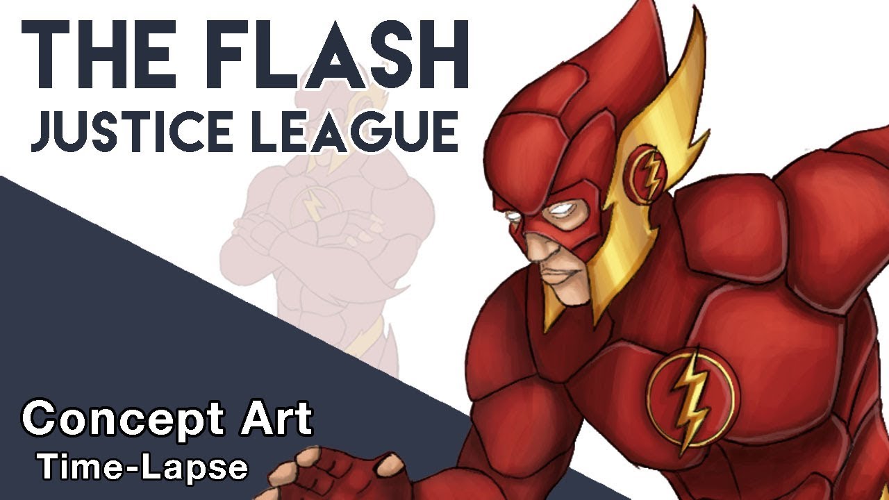 How To Draw A DC Character | The Flash | Justice League (Concept Art ...