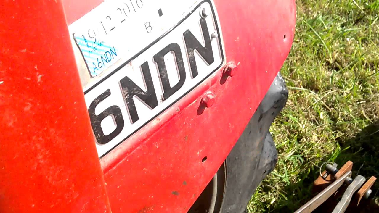 Massey ferguson 35 Petrol towing Mole plow or drain plow - YouTube