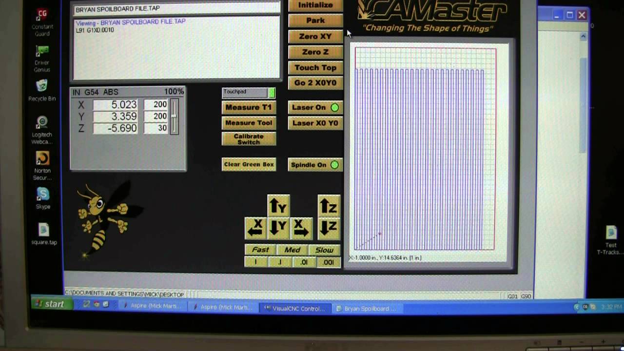 CAMaster CNC Router and Wincnc Video Tutorial Part 7 - YouTube