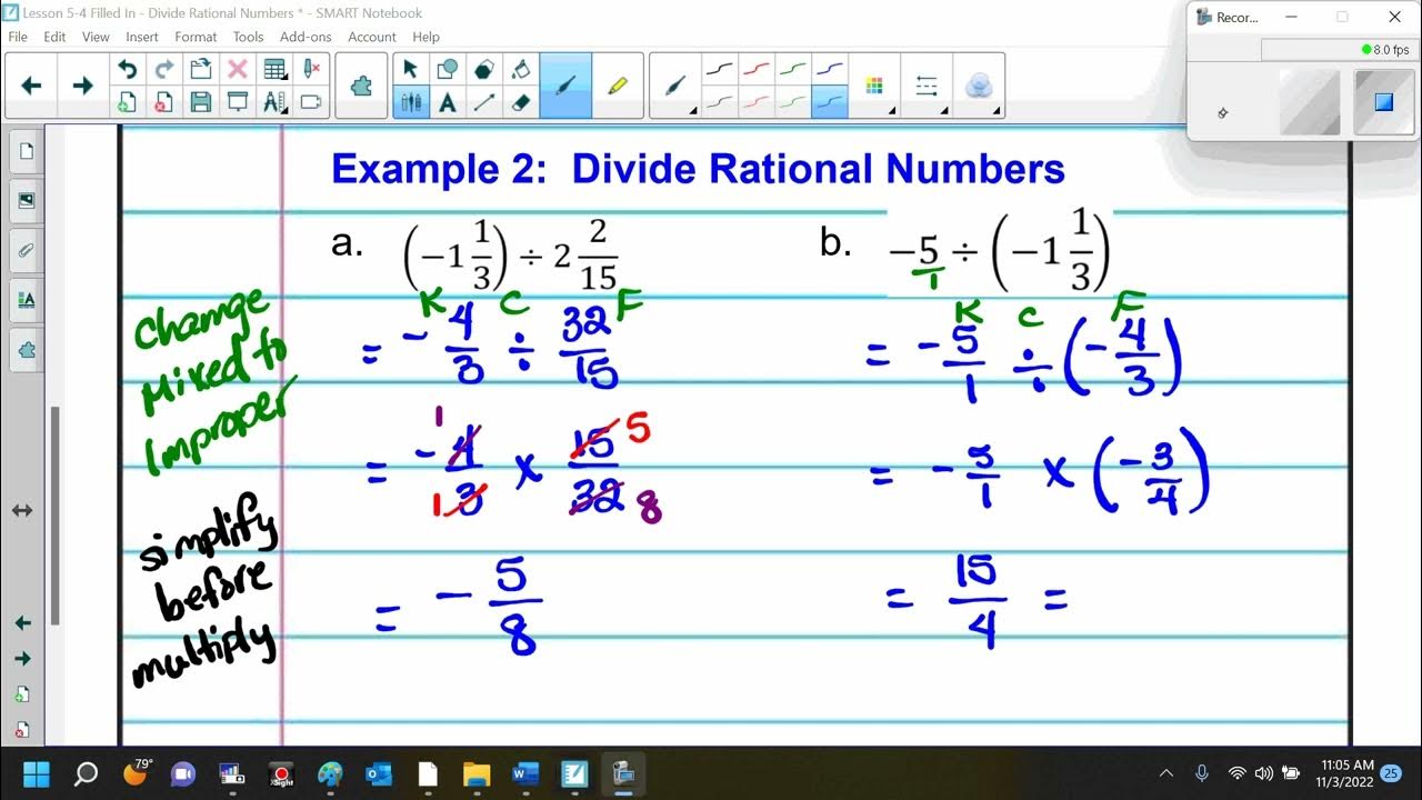 Lesson 5 4 Divide Rational Numbers - YouTube
