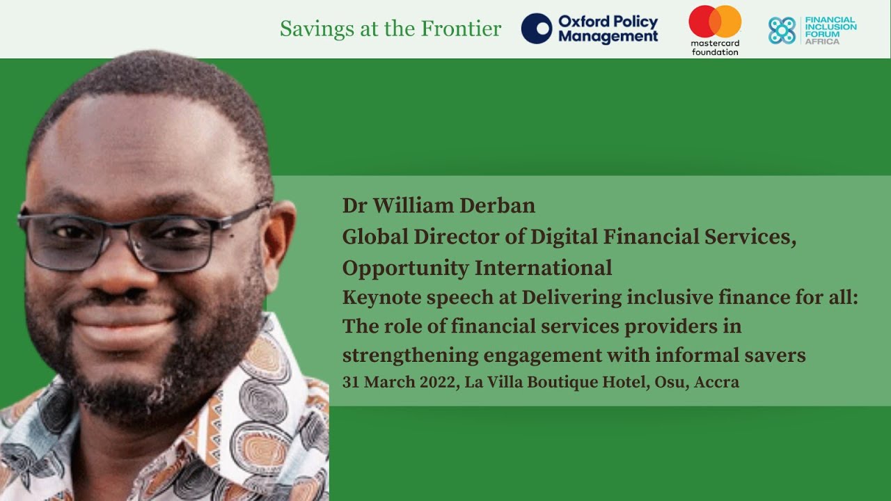 Delivering inclusive finance for all. Keynote speech by Dr William ...
