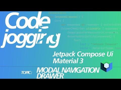 Kotlin With Jetpack Compose Ui And Material 3: Modal Navigation Drawer - YouTube
