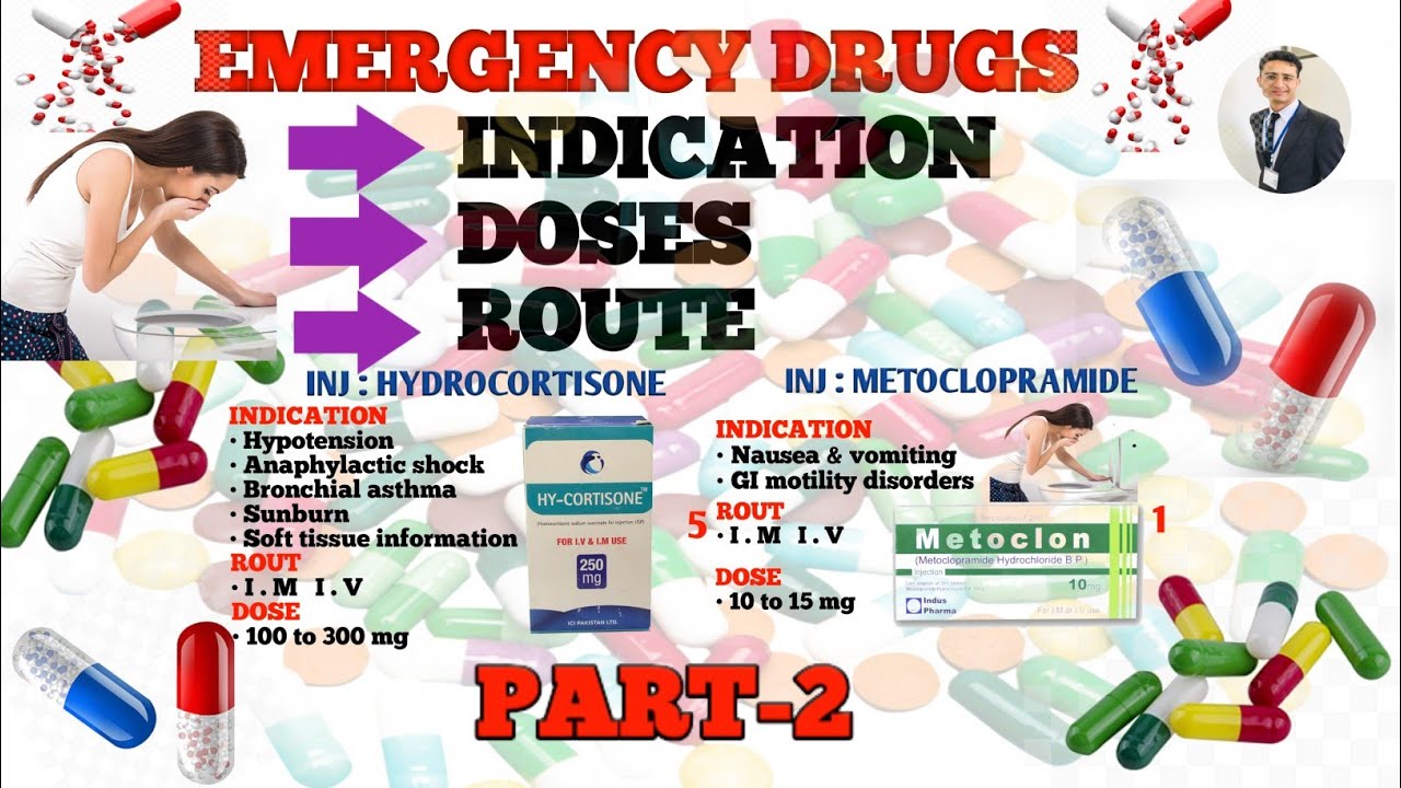EMERGENCY DRUGS PART 2 (indication, route, doses. - YouTube