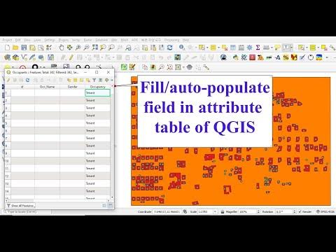 Fill or Auto populate field in attribute table of QGIS - YouTube