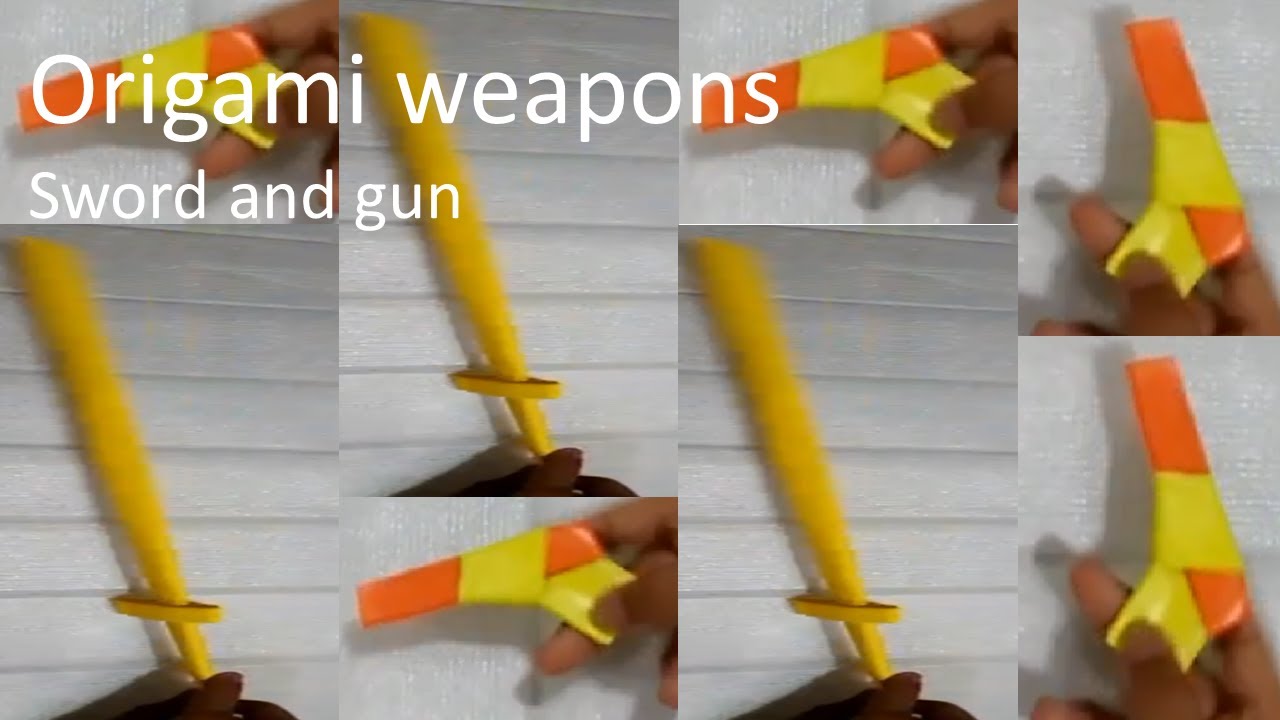 Origami weapons - YouTube