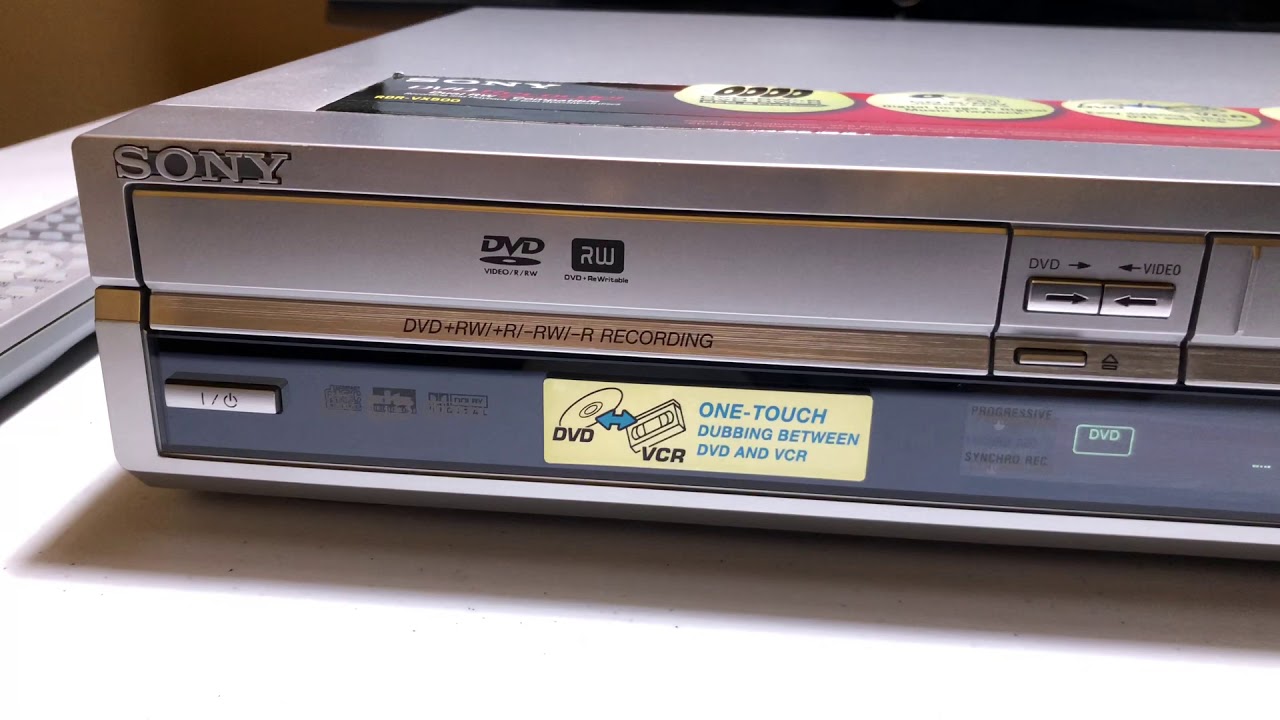 Sony RDR-VX500 VCR DVD Combo - YouTube