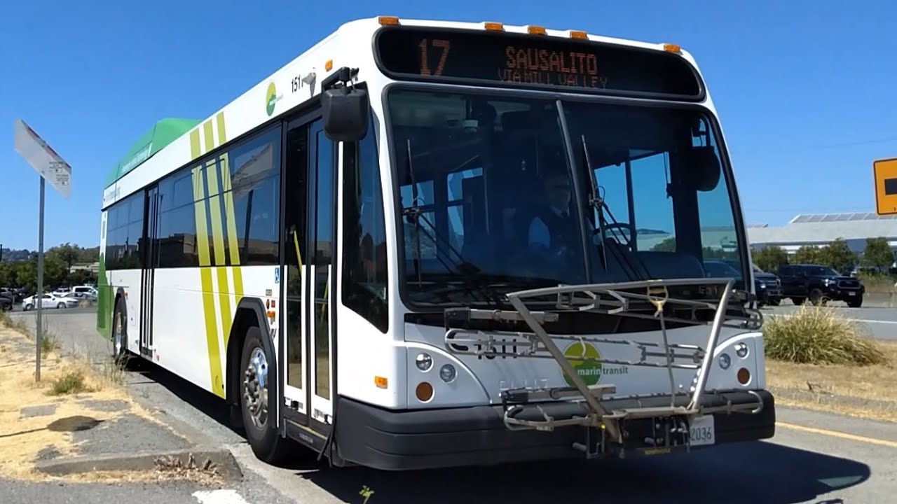 Marin Transit 2006 on Route 36, 1511 on Route 17, 2401 on Route 71 at ...