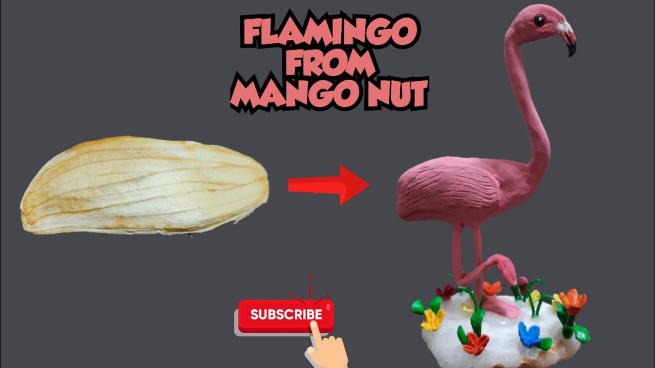 മാങ്ങാണ്ടി ഉപയോഗിച്ച് Flamingo നിർമ്മിക്കാം/ Pink Flamingo/ Flamingo ...