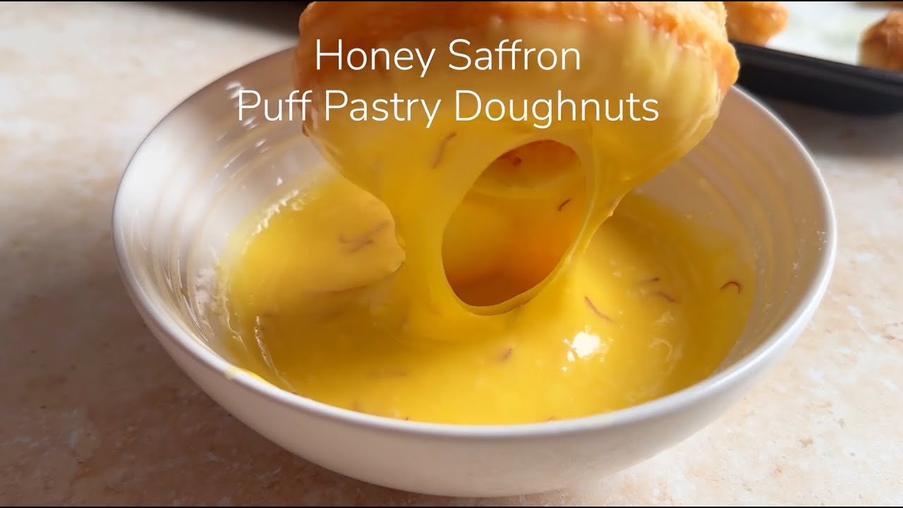 Honey Saffron Puff Pastry Doughnuts - YouTube