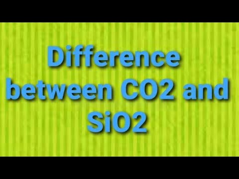 Difference between CO2 and SiO2 - YouTube