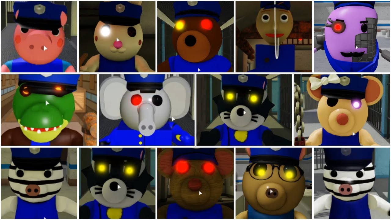 ROBLOX PIGGY COP JUMPSCARES - Roblox Piggy Book 2 rp - YouTube
