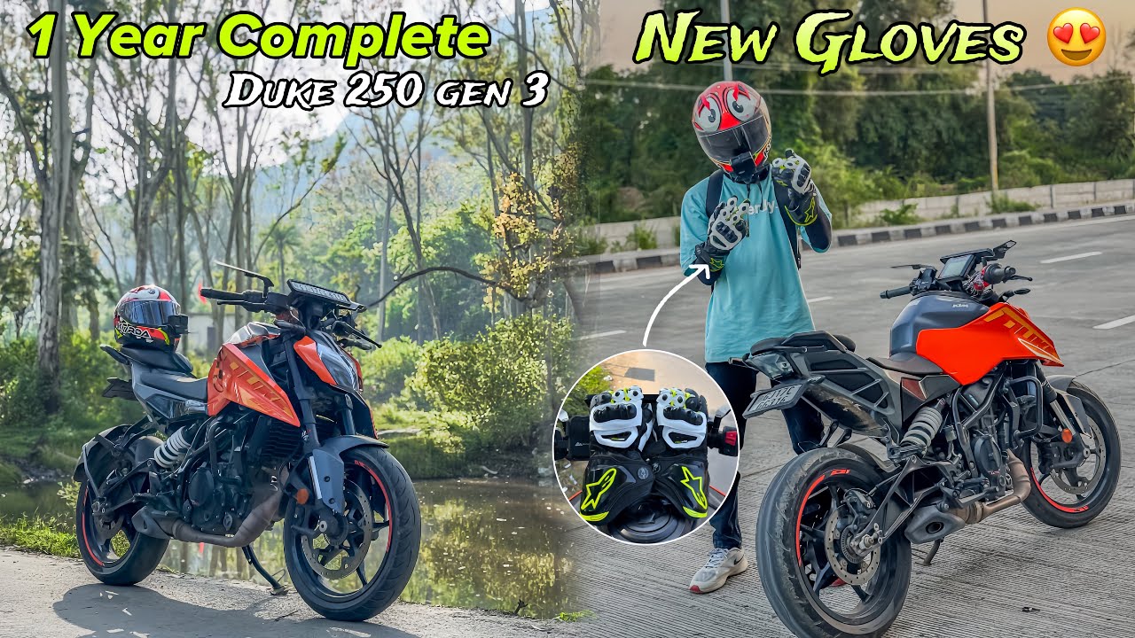 Duke 250 Gen 3 1 Year Complete || New Gloves Alpinestar Gp Pro 😍 - YouTube