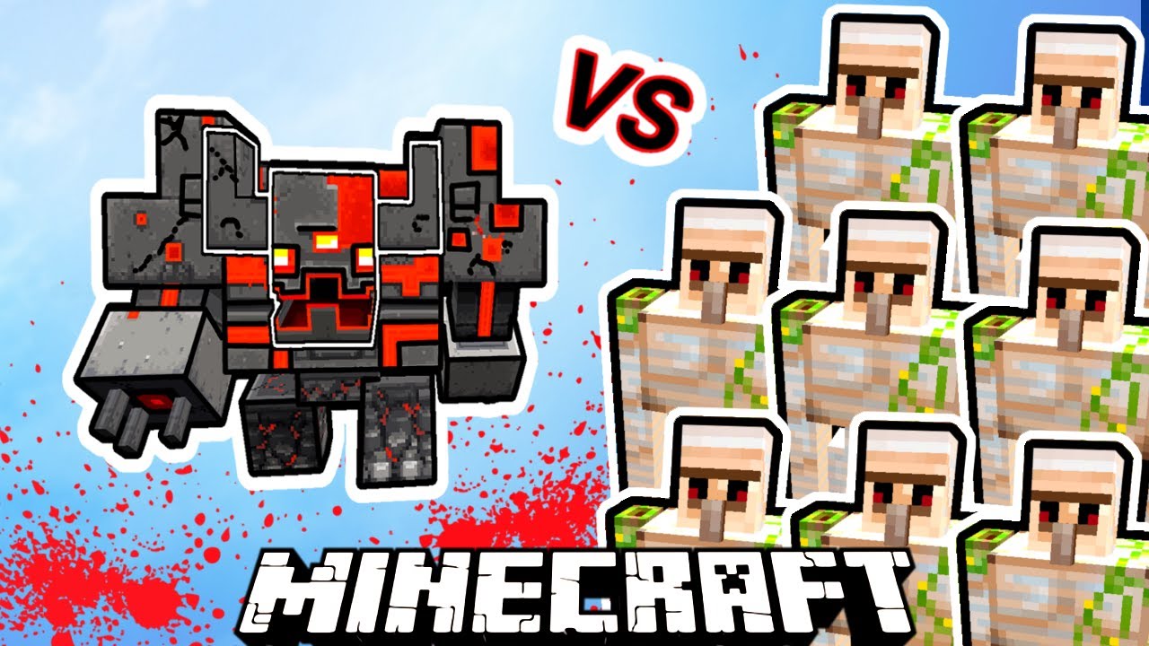 20 Iron Golems Vs. Redstone Monstrosity in Minecraft - YouTube
