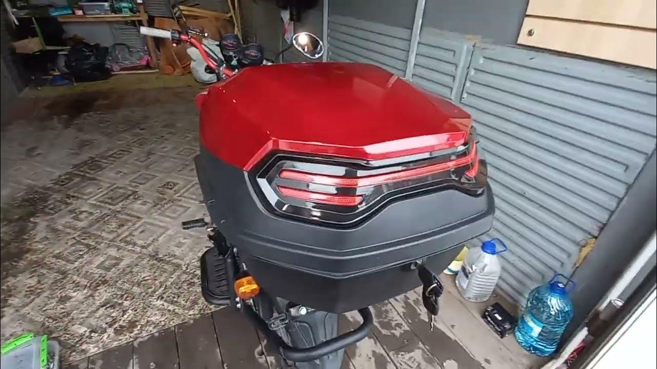 Установил кофр на мопед Альфа M12 OFFROAD получилось совсем не плохо ...