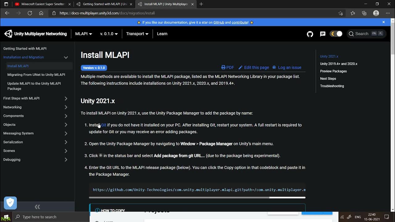 Unity MLAPI Course - Introduction | Importing MLAPI | Basics - YouTube