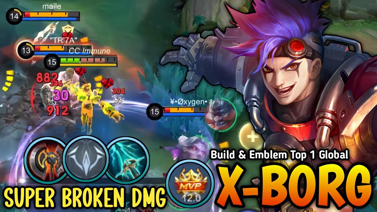 X Borg New OP Build & Emblem 100% SUPER BROKEN DMG Monster EXP LANE ...