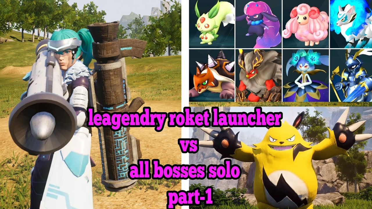 palworld legendary rocket launcher vs all bosses solo part-1 - YouTube