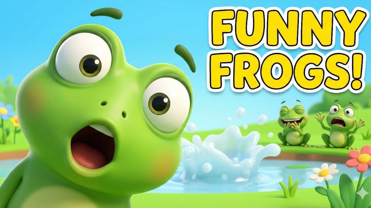 Count 1 to 5 Frogs 🐸 | Funny Frog Song for Kids | Learn Counting with ...