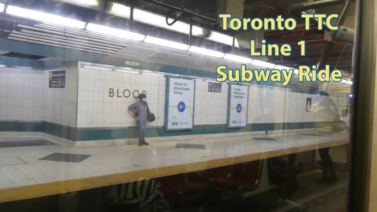 Toronto TTC Line 1 Subway Ride from North York to Downtown 06/20/2022 ...