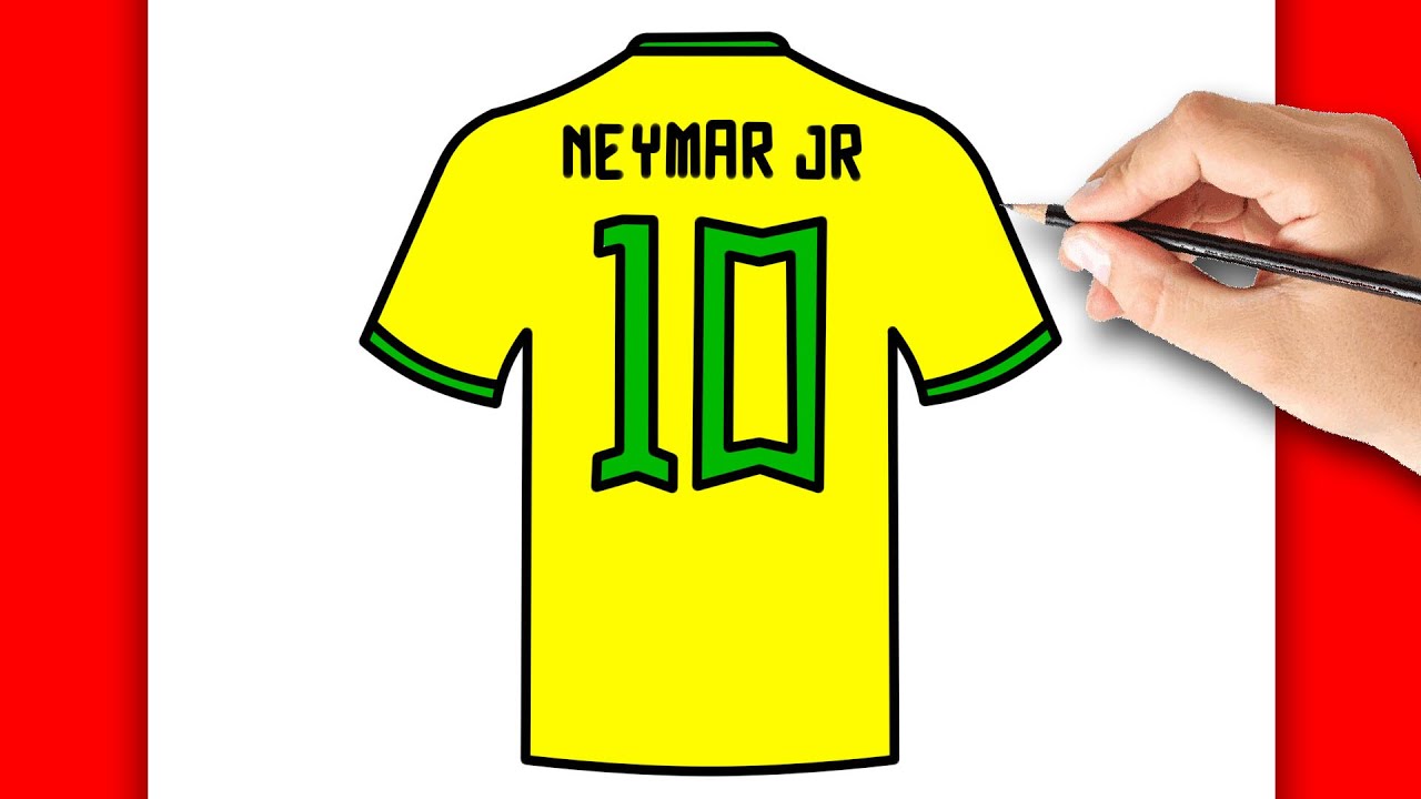 HOW TO DRAW NEYMAR BRAZIL SHIRT EASY | DRAWING STEP BY STEP - YouTube