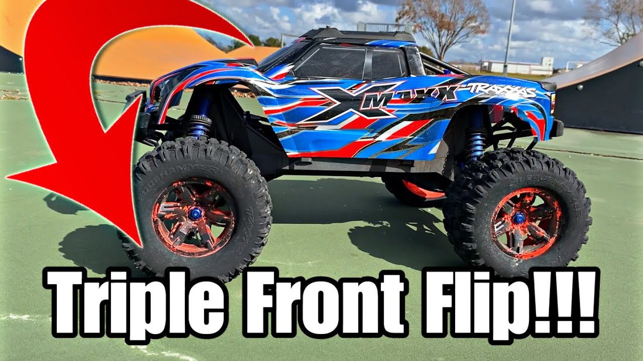 My Xmaxx Lands A Triple Front Flip!!! - YouTube