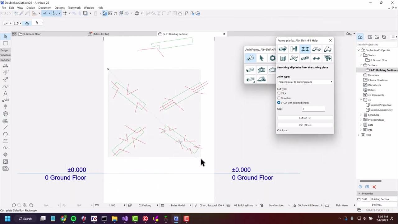 New ArchiFrame Feature 2023: Cut & Join Tool Updated to Speed Up Cutting Planks - YouTube
