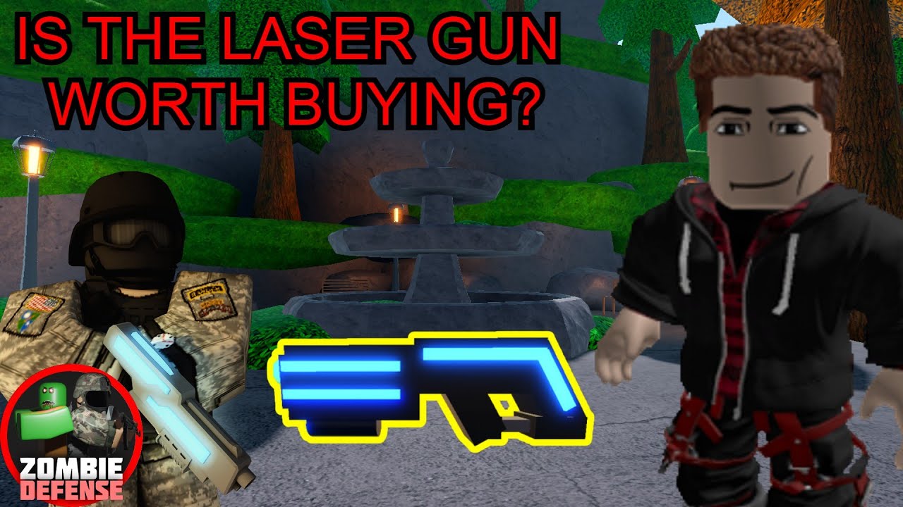 Testing the Robux Weapon Laser Gun in Roblox Zombie Defense! - YouTube