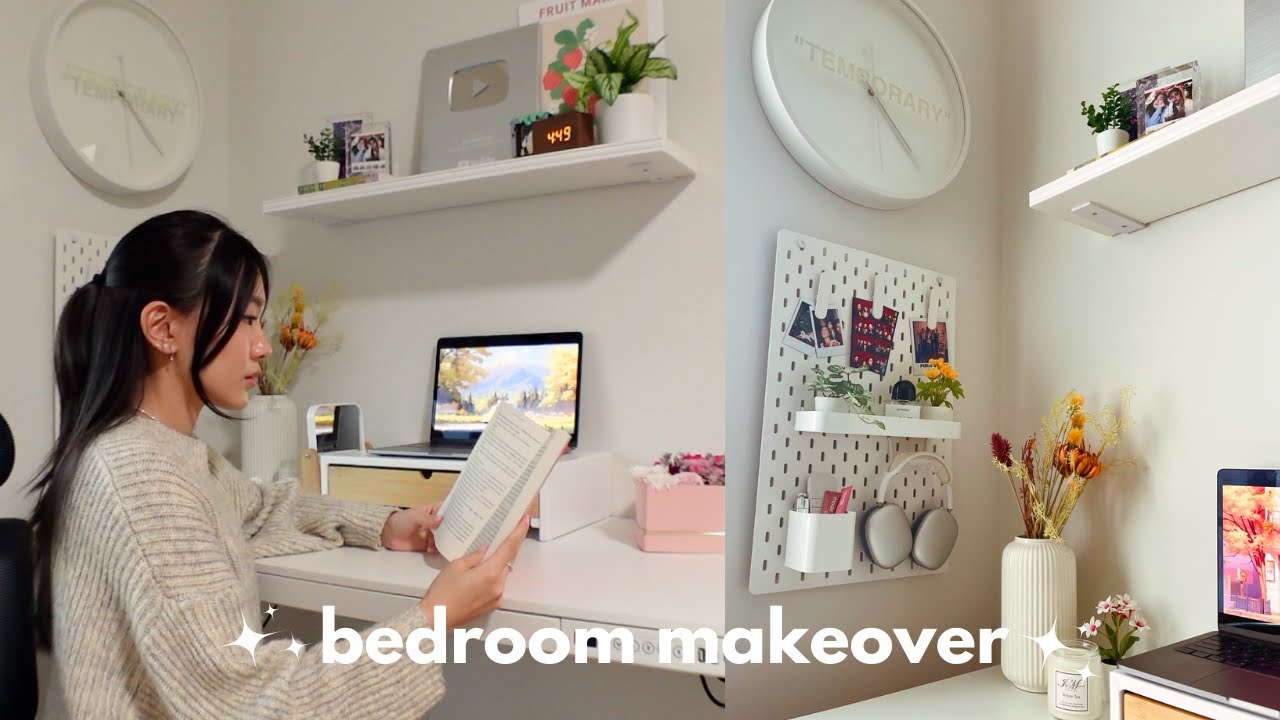 room makeover │ decorating & rearranging my room, cozy and minimalistic ...