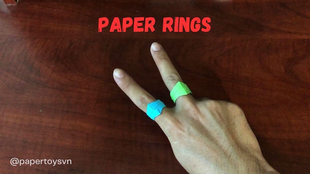 DIY paper rings | Paper Rings Making | Origami simple paper rings - YouTube