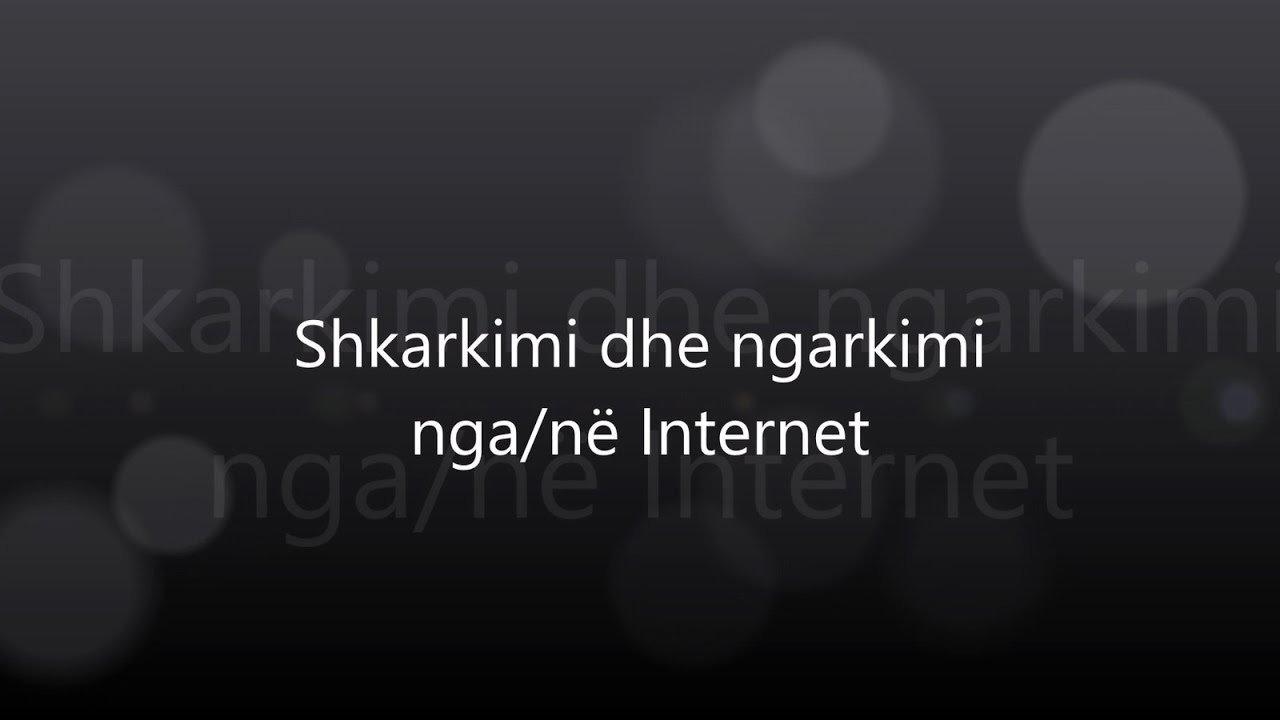 Shkarkimi dhe ngarkimi i të dhënave nga/në Internet - YouTube