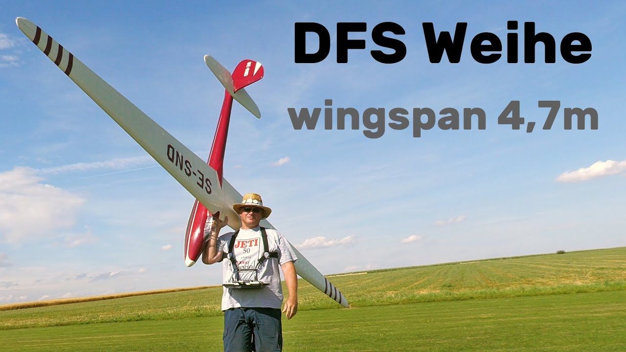 DFS Weihe ModellStudio CZ | 4,7m scale RC glider | 4K | Rokytnice 2024 ...