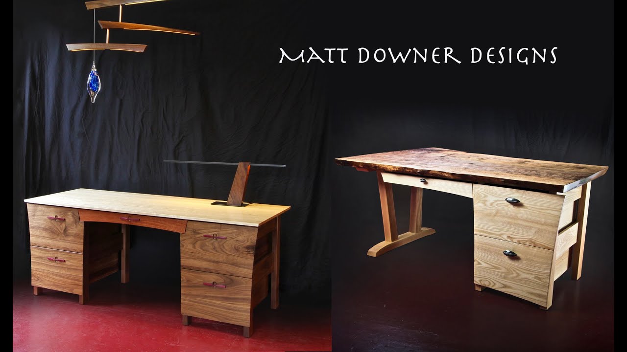 A pair of custom writing desks - YouTube