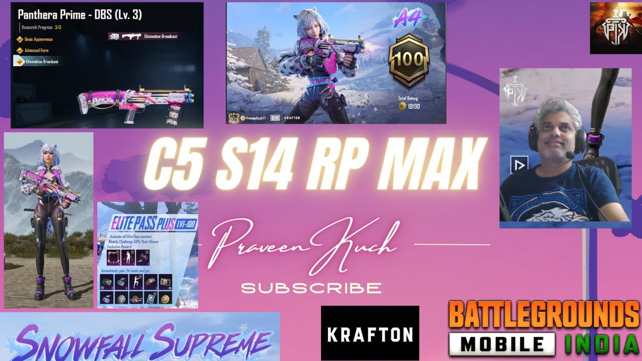 BGMI C5S14 RP MAX | DBS Upgrade | IpadPro M2 12.9 | PraveenKuch - YouTube