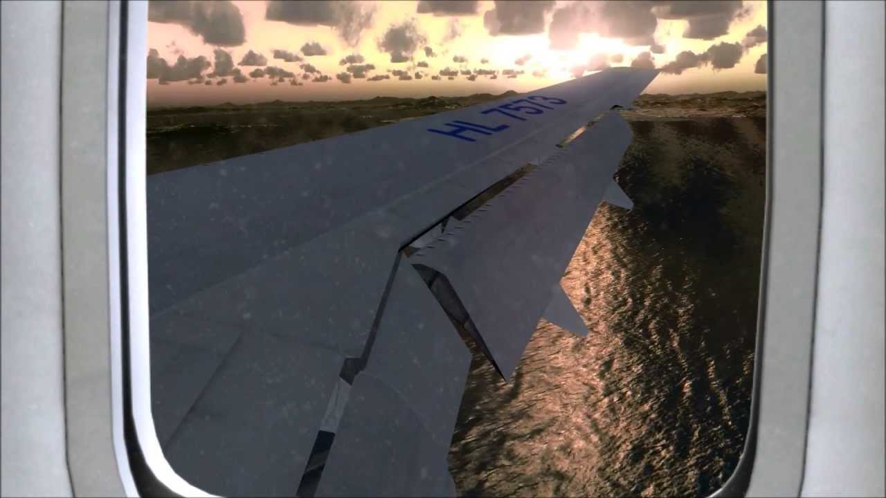 [FSX] Landing B777 (Korean Air) @ Seoul / Incheon {Real Window View ...