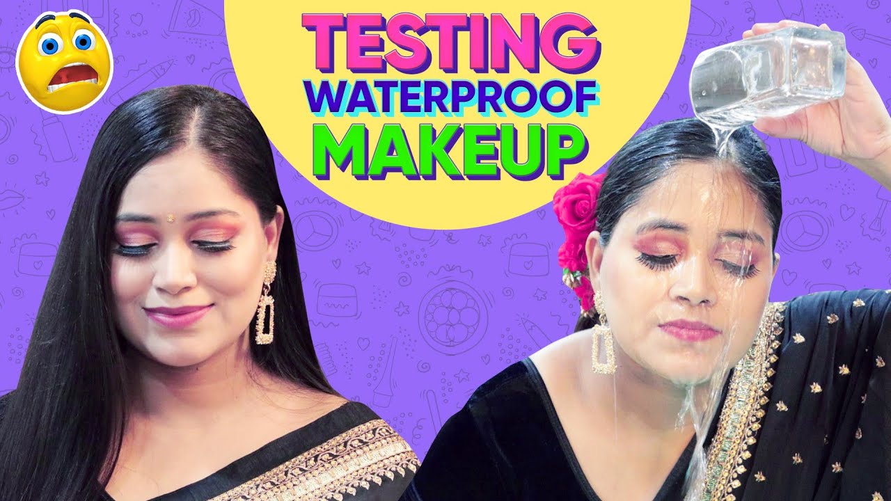 😱Testing Waterproof Makeup UnderWater💧Full Face Makeup Shadi Ready 100 ...