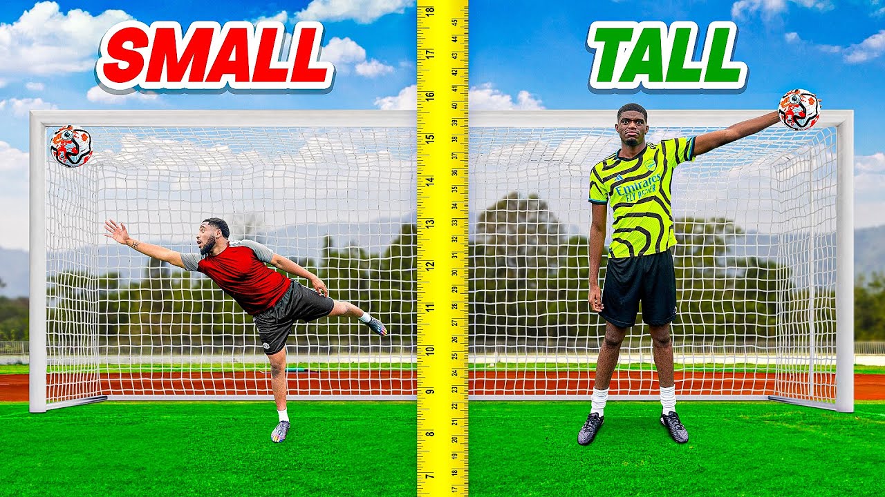 Tall vs Small Footballers - YouTube
