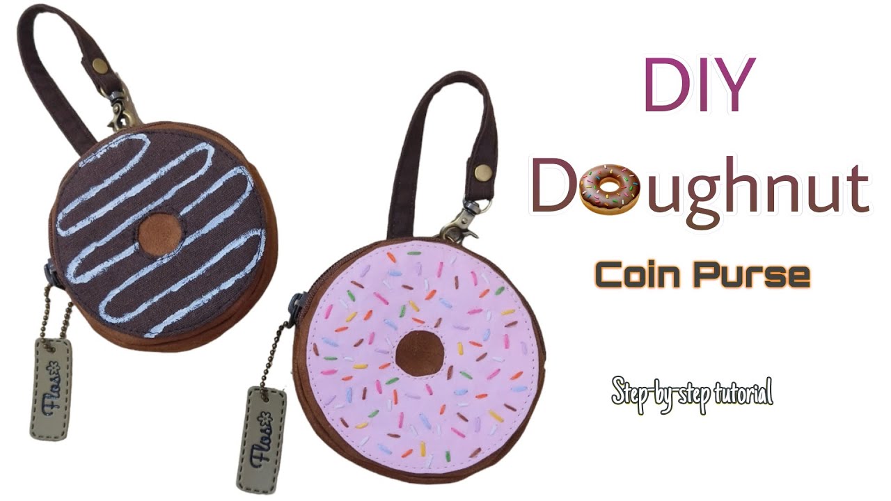 DIY Coin Purse | DIY Doughnut Coin Purse | Free Tutorial - YouTube