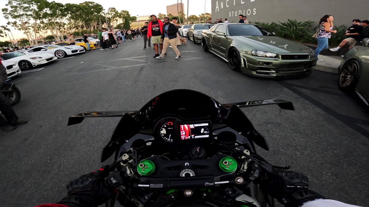 Ninja H2 Leaves Exotic Car Meet | Sunset Ride - YouTube
