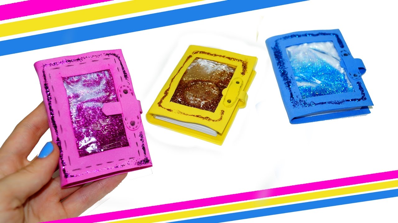 DIY glitter notebook cover. DIY NOTEBOOKS IDEAS - School Supplies You ...