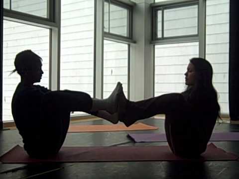 Teen Partner Yoga Boat Pose - YouTube