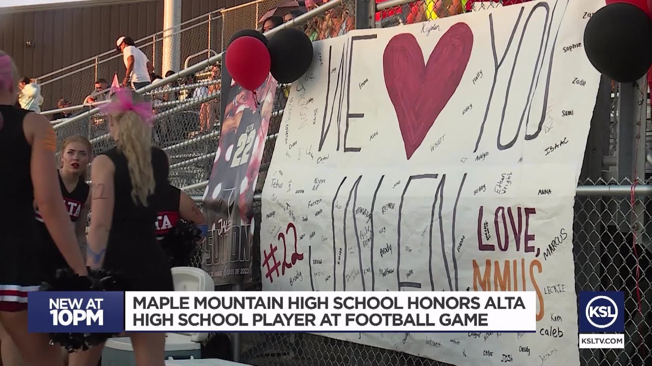 Maple Mountain High School honors Alta High School player, Jalen Sutton ...