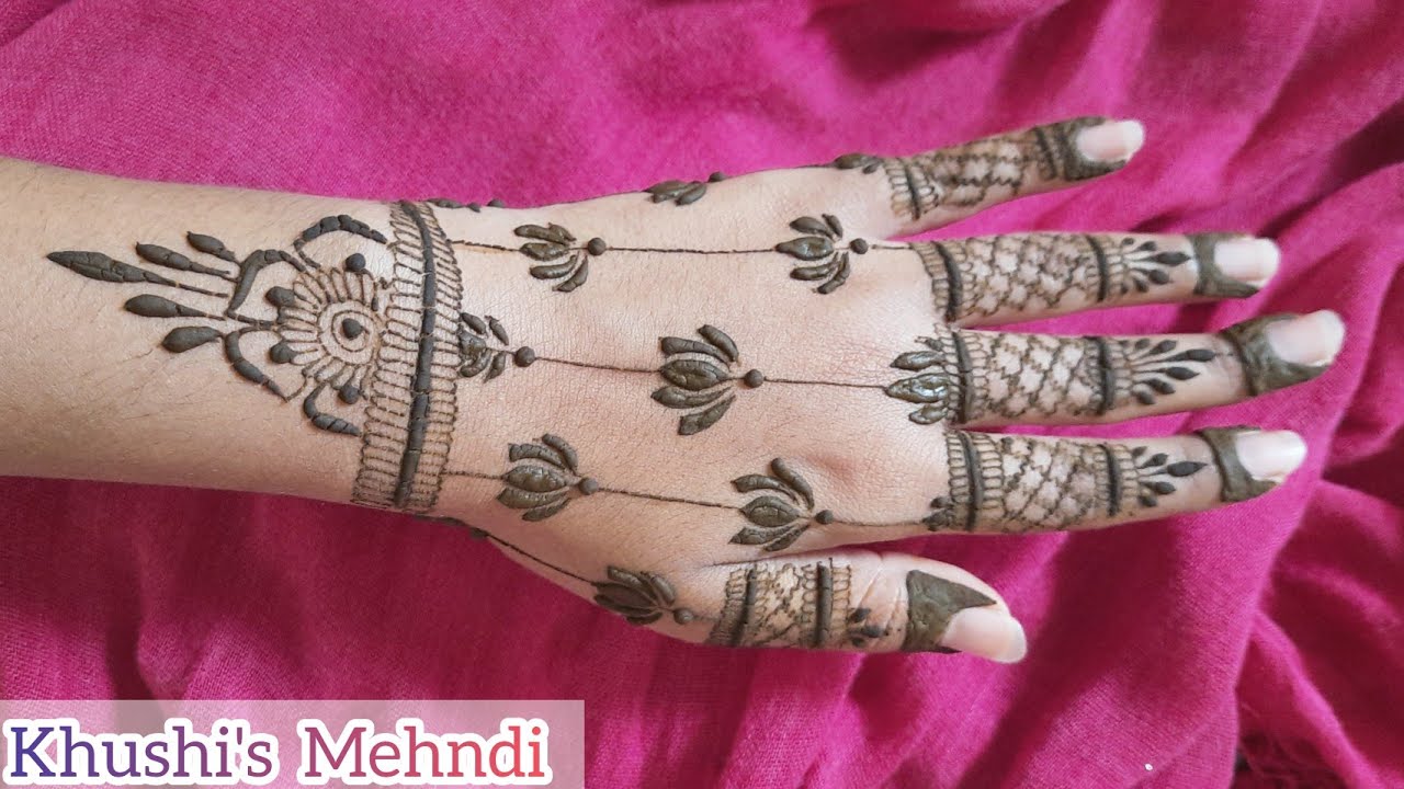 New & Easy Back Hand Lotus/kamal Bridal Mehndi Design for Beginners ...