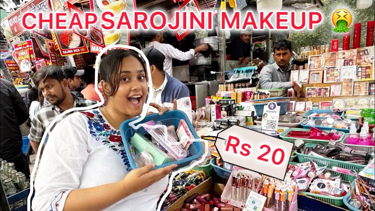Trying Cheap SAROJINI MAKEUP 😱IS IT WORTH IT ??? - YouTube