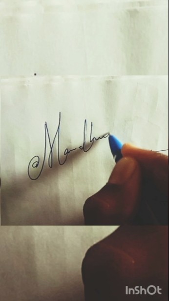 Madhu Signature calligraphy || #calligraphy #shortsfeed - YouTube