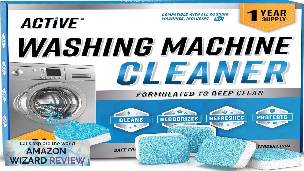 Washing Machine Cleaner Descaler 24 Pack Deep Cleaning Tablets For HE ...