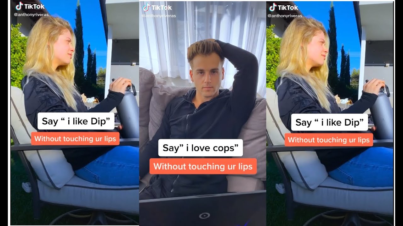 Saying I love cops and I like dip without touching your lips Challenge ...